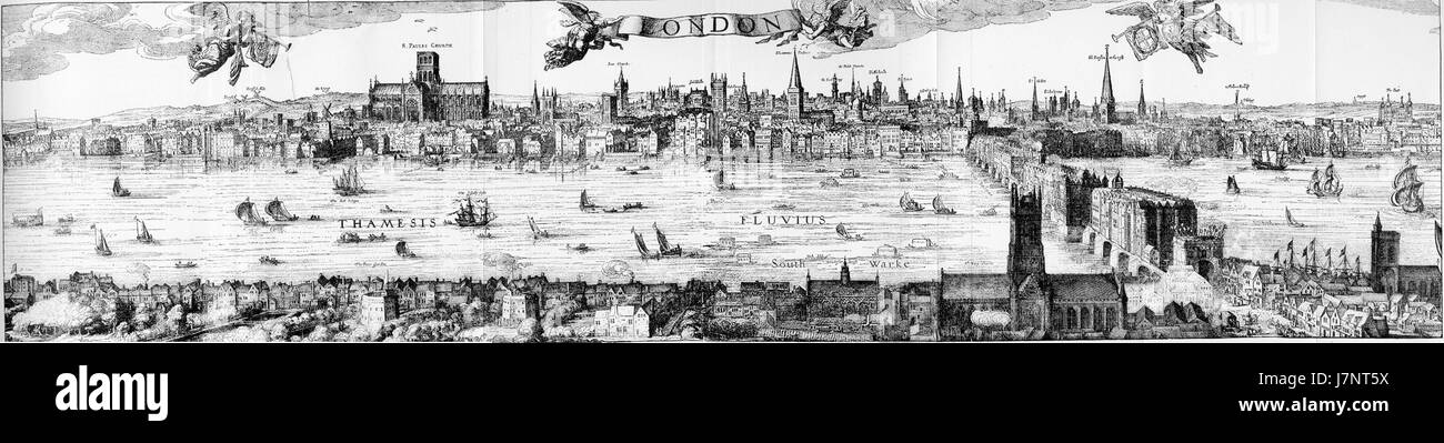 London visscher map hi-res stock photography and images - Alamy