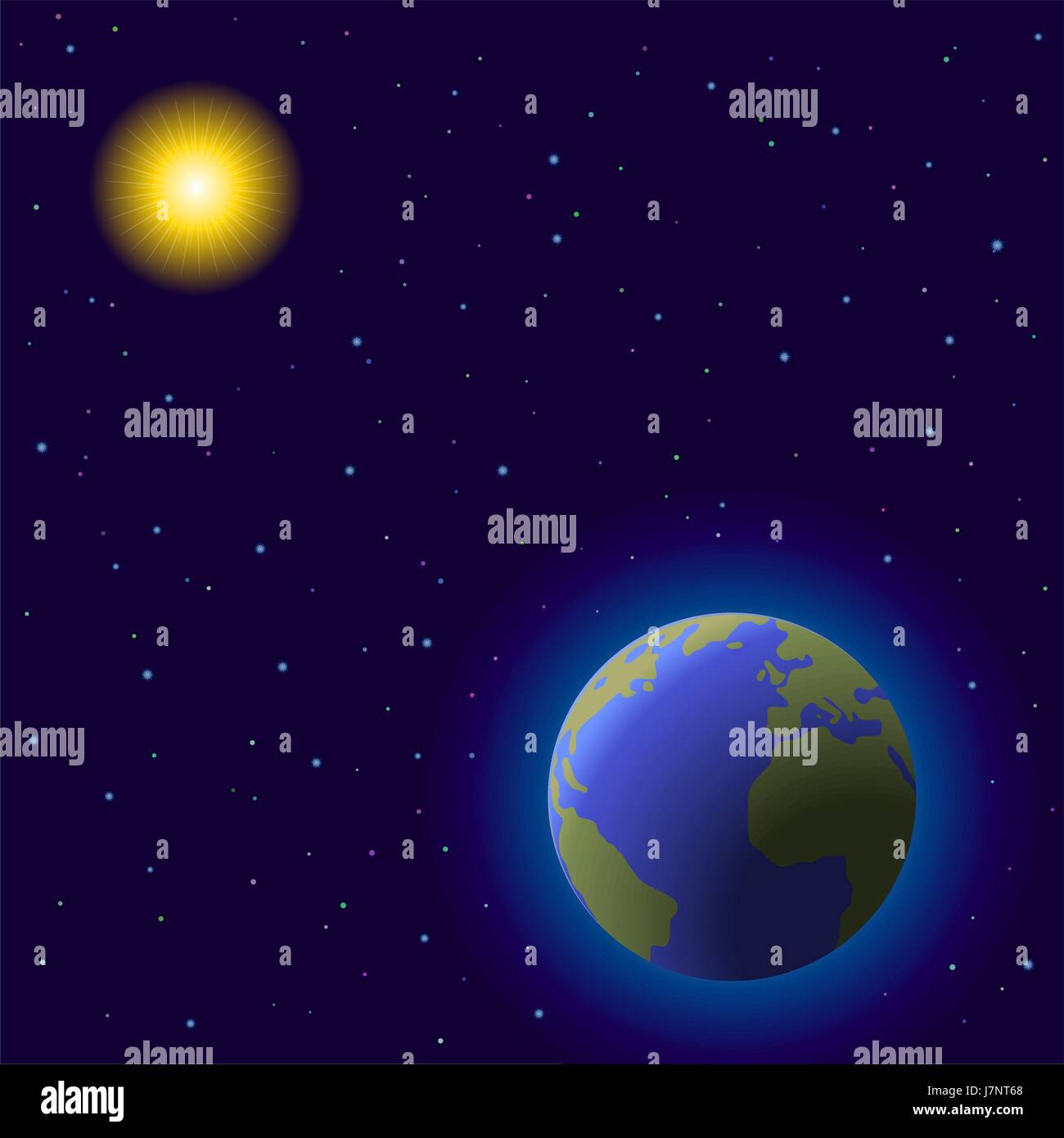 Earth black blue square Stock Vector Images - Alamy