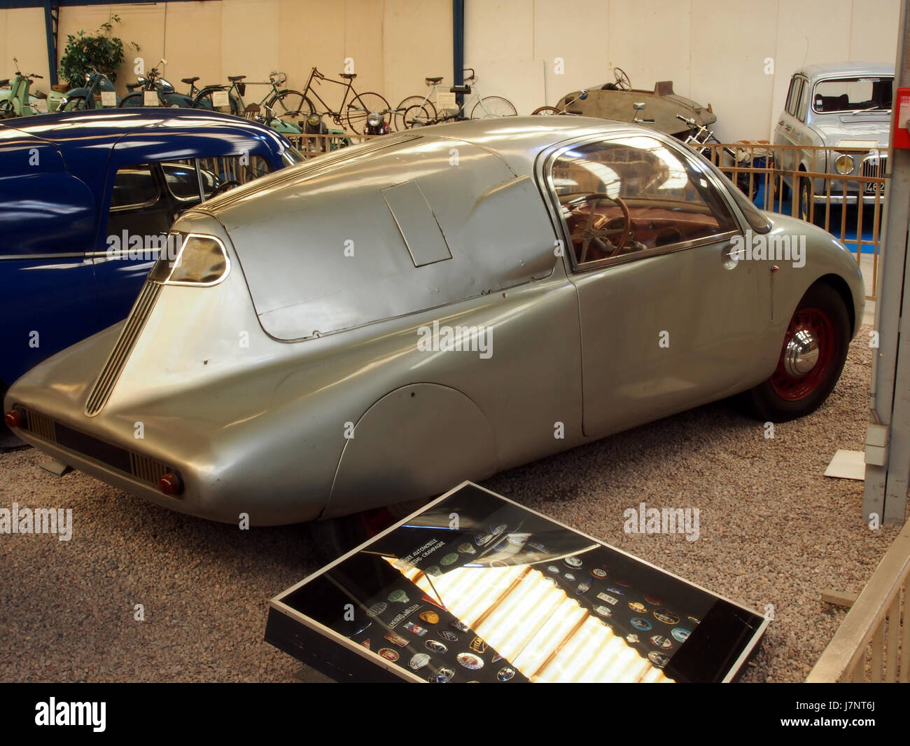 The 1946 Wimille Jean Pierre Prototype 01, shown from a rear view, is ...