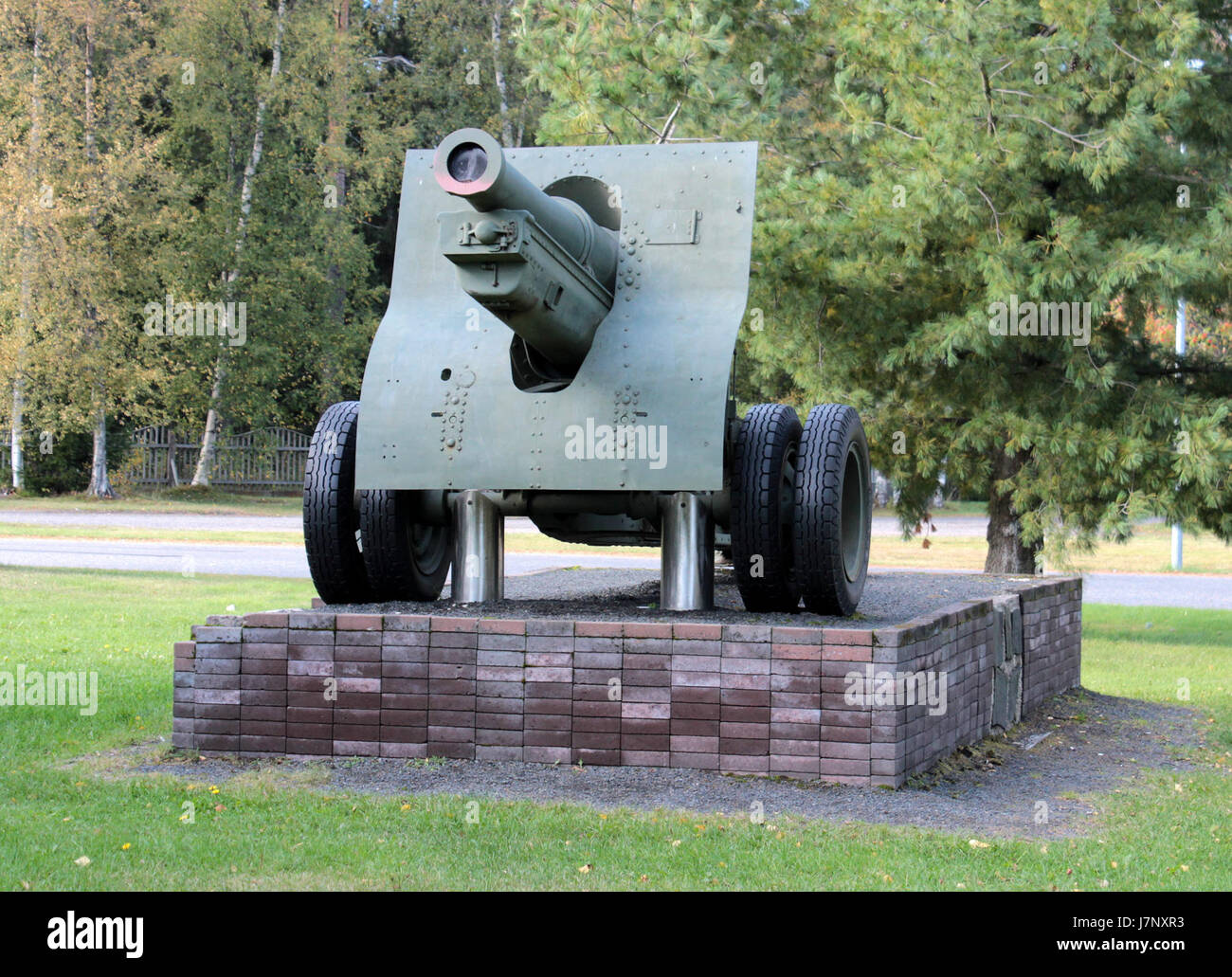 155mm m1917 Schneider Haukipudas 20120916 Stock Photo - Alamy