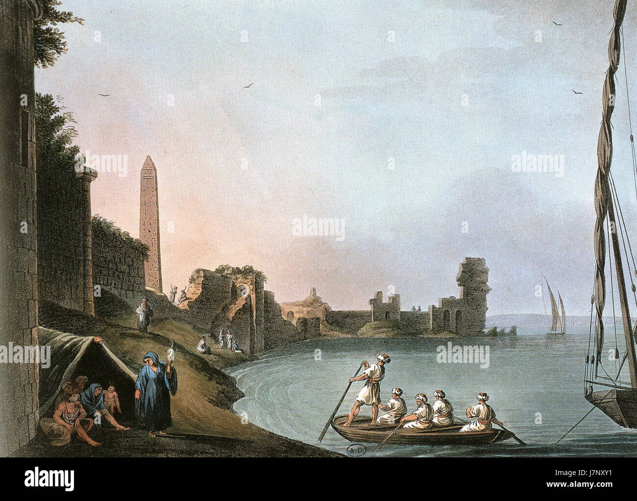 A historical image of the fortifications of Alexandria, showcasing the ...