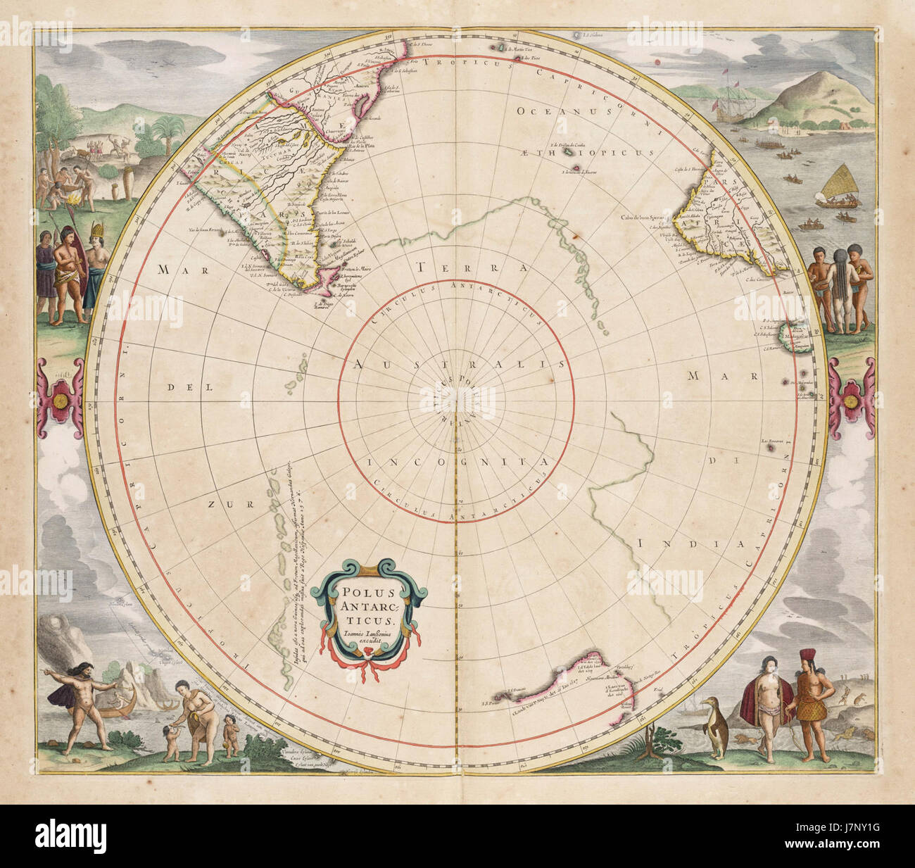 Polus antarcticus map hi-res stock photography and images - Alamy