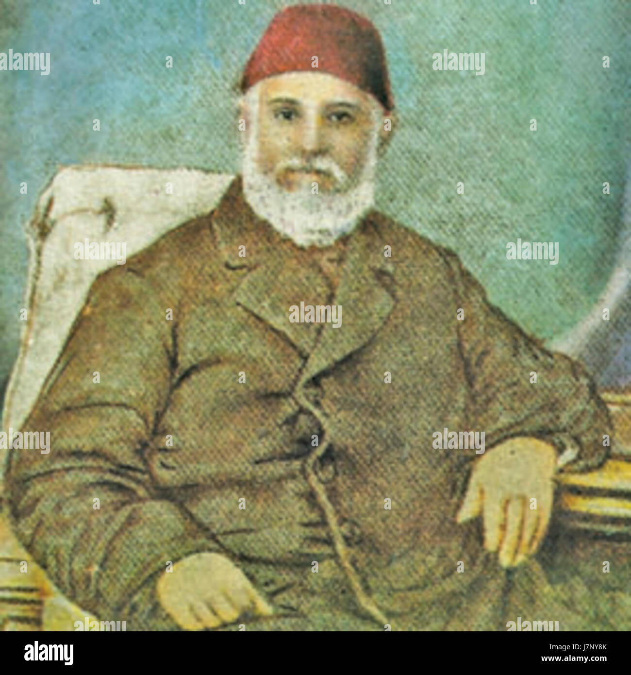 This portrait of Ahmad Faris Shidyaq, a prominent Lebanese intellectual ...