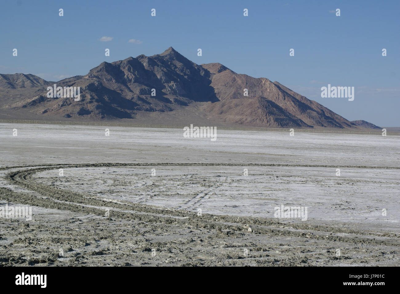 A photograph of the Bonneville Salt Flats in Utah, taken on October 2 ...
