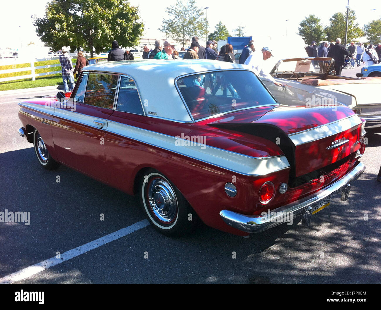 This title refers to a 1963 Rambler American 440 hardtop car, displayed ...