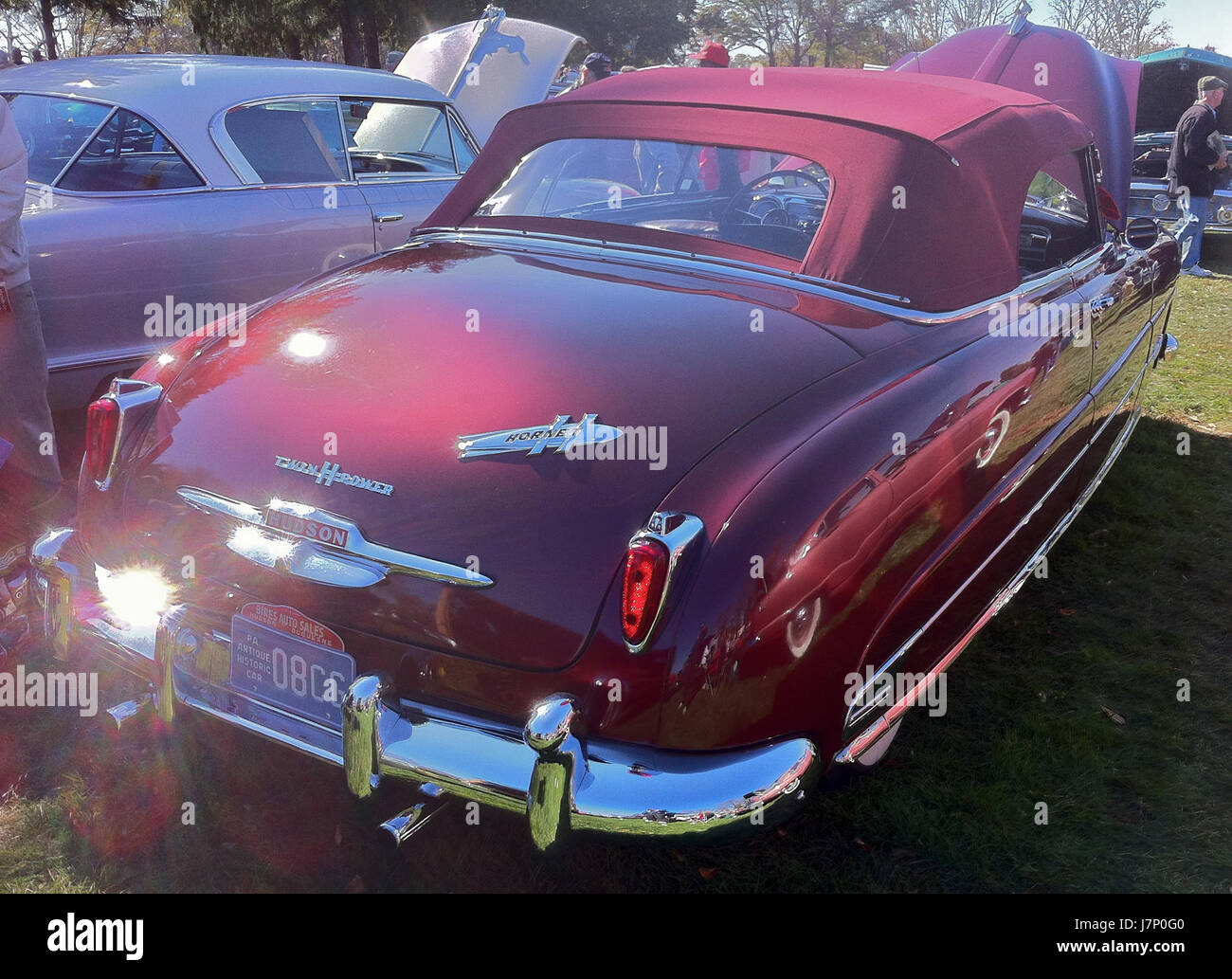 1951 Hudson maroon convertible Hershey 2012 c Stock Photo - Alamy