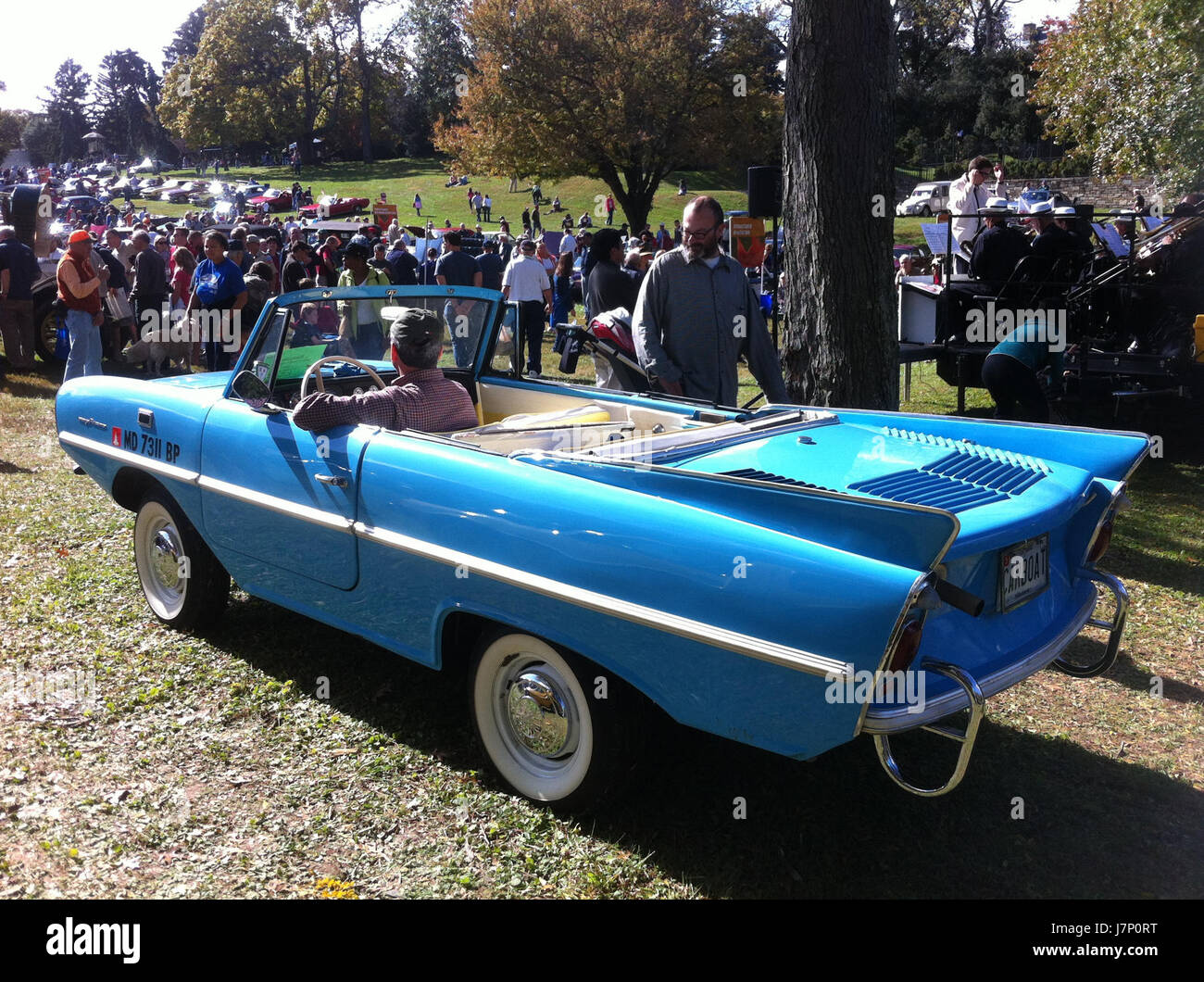 The 1967 Amphicar, a unique amphibious vehicle, is shown at the 2012 ...