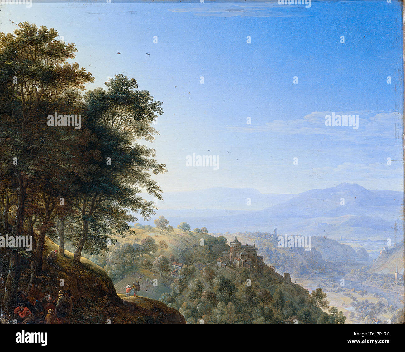 This landscape painting, titled *Berglandschap bij Boppard aan de Rijn ...