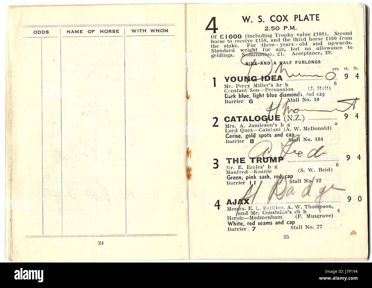 Cox plate hi-res stock photography and images - Alamy