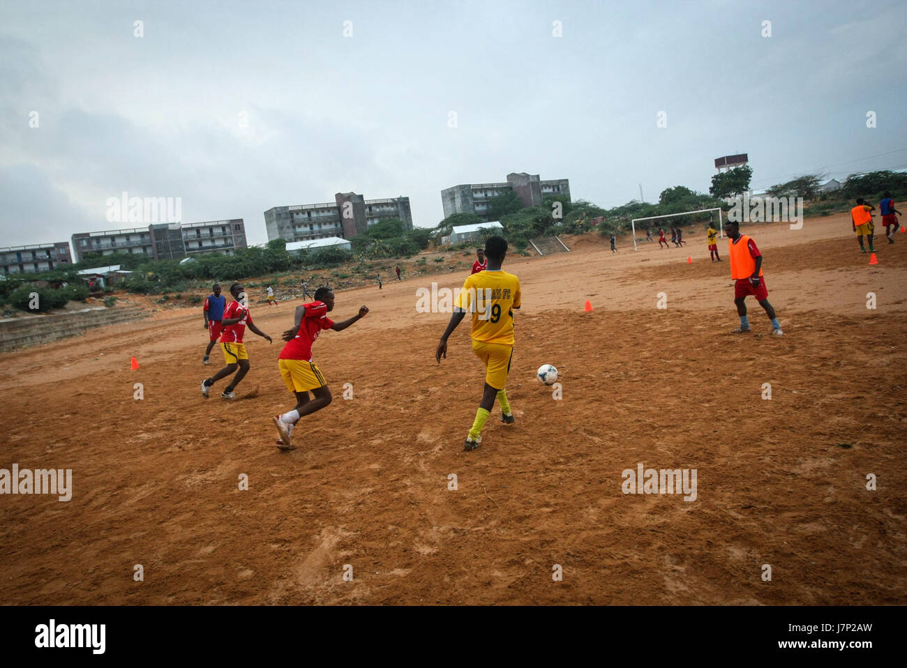 This image captures a football training session held on January 14 ...