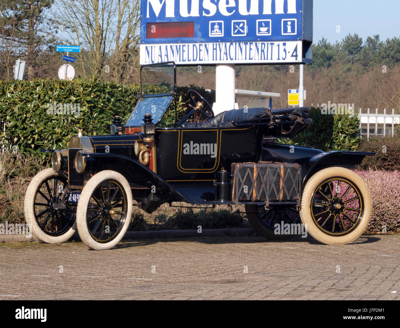 A 1914 Ford Runabout, an early model of a compact automobile ...