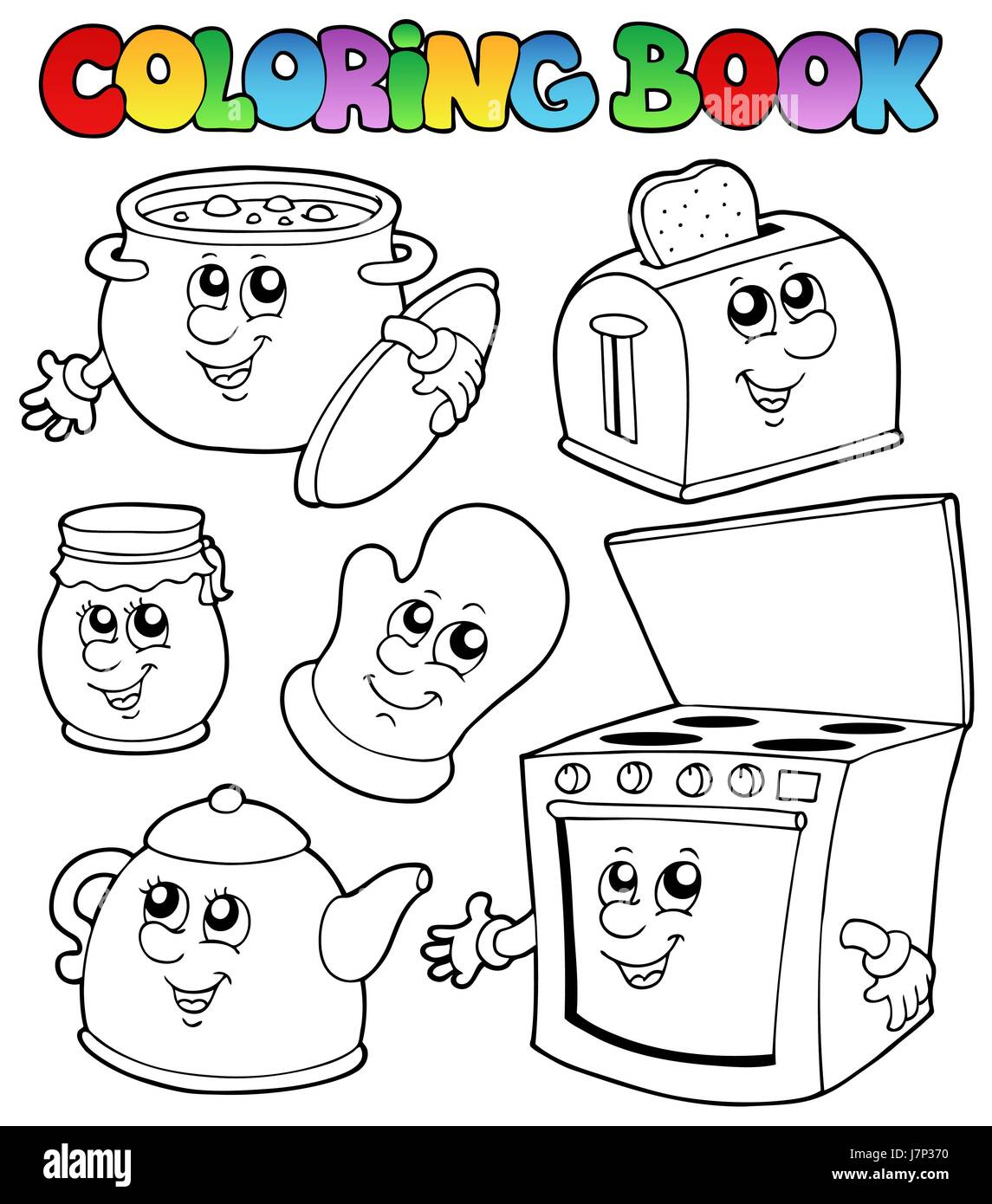 colour kitchen cuisine paint painted cook colouring book laugh laughs ...