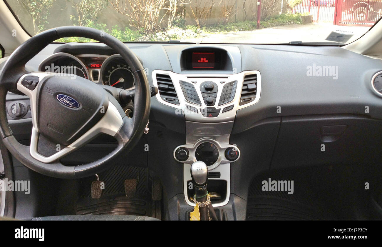 The 2010 Ford Fiesta interior features a modern and functional design ...