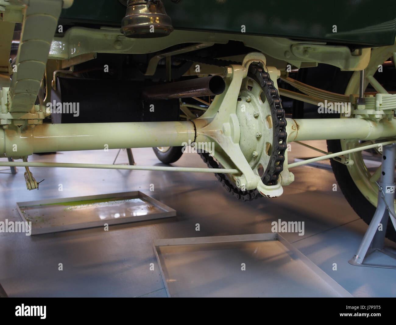 This image shows a 1905 Ford F model, one of the early trucks produced ...