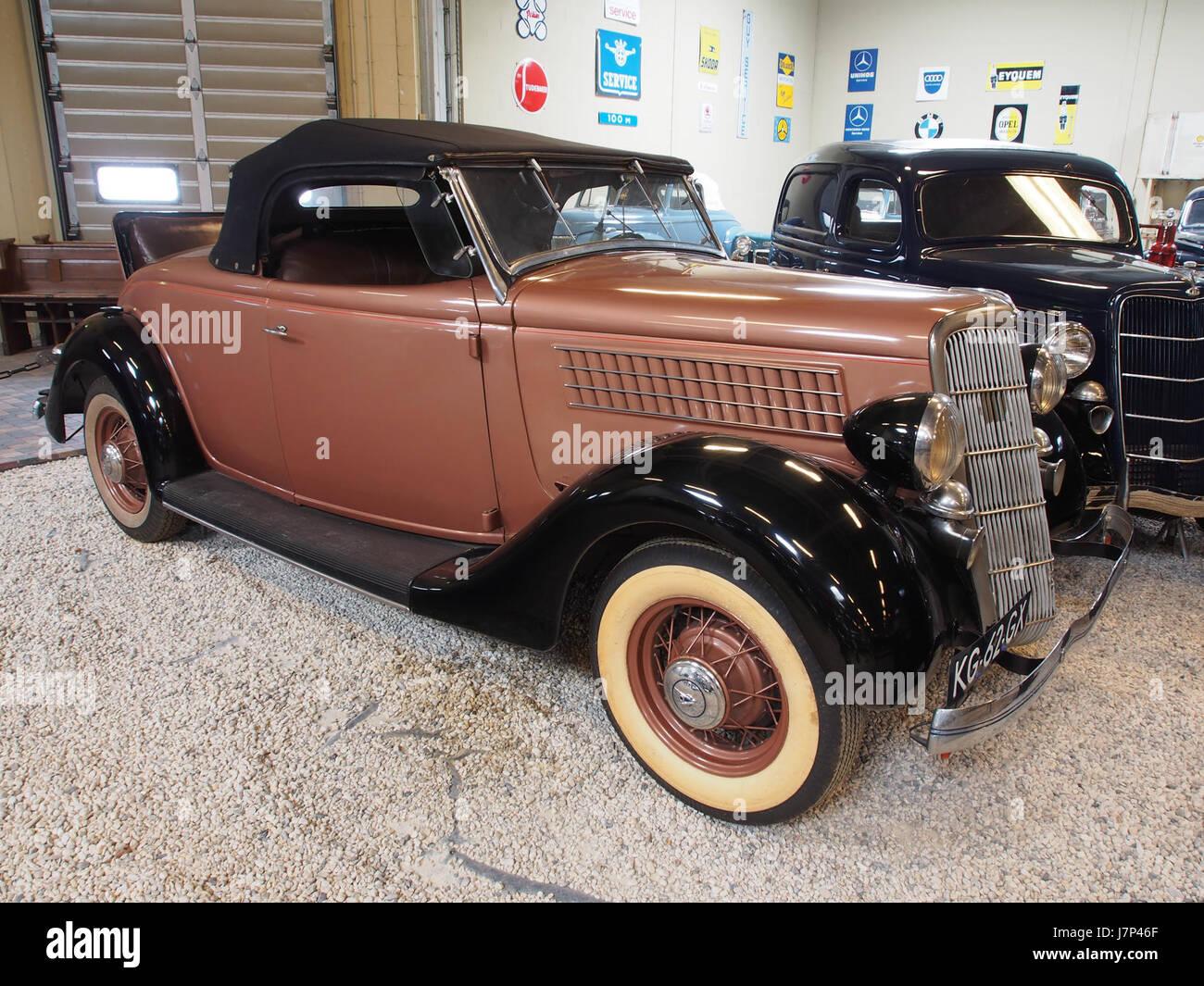 A photograph of the 1935 Ford 710 Roadster, a classic car known for its ...