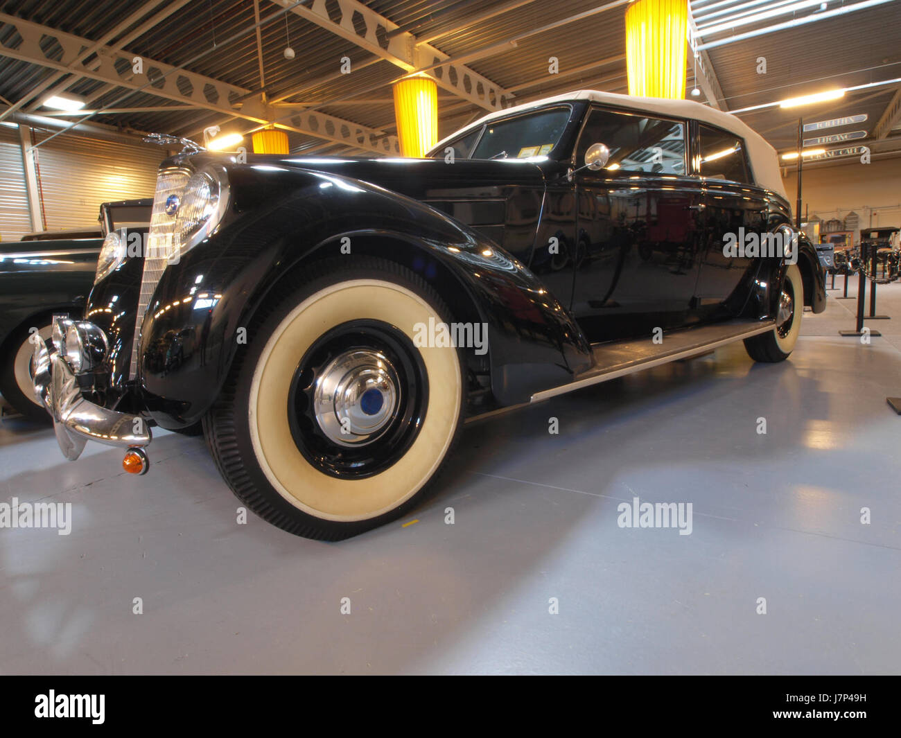 A 1937 Lincoln K363A Convertible Sedan, a classic American automobile ...