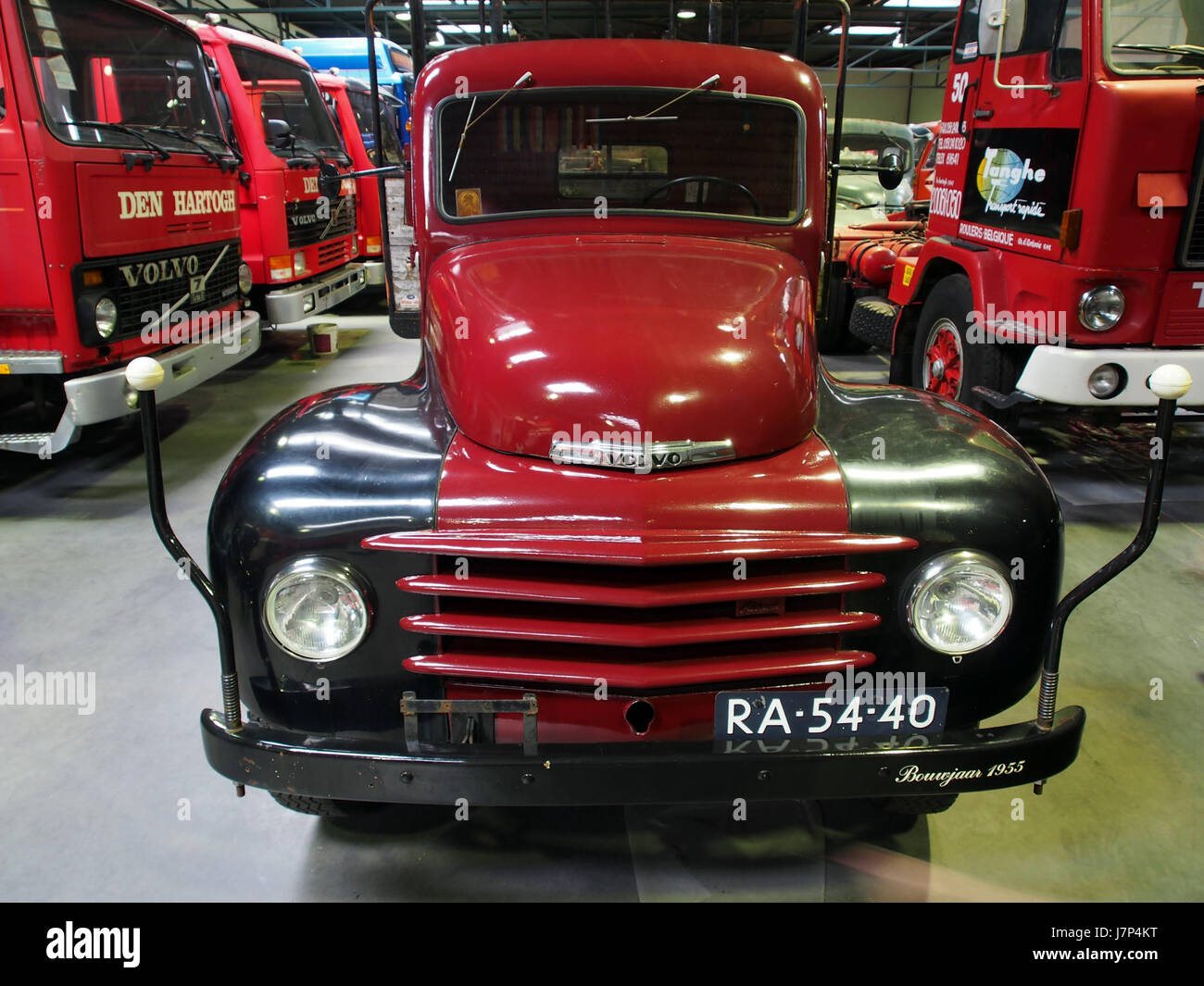 This image depicts a 1955 Volvo truck, showcasing the design and ...