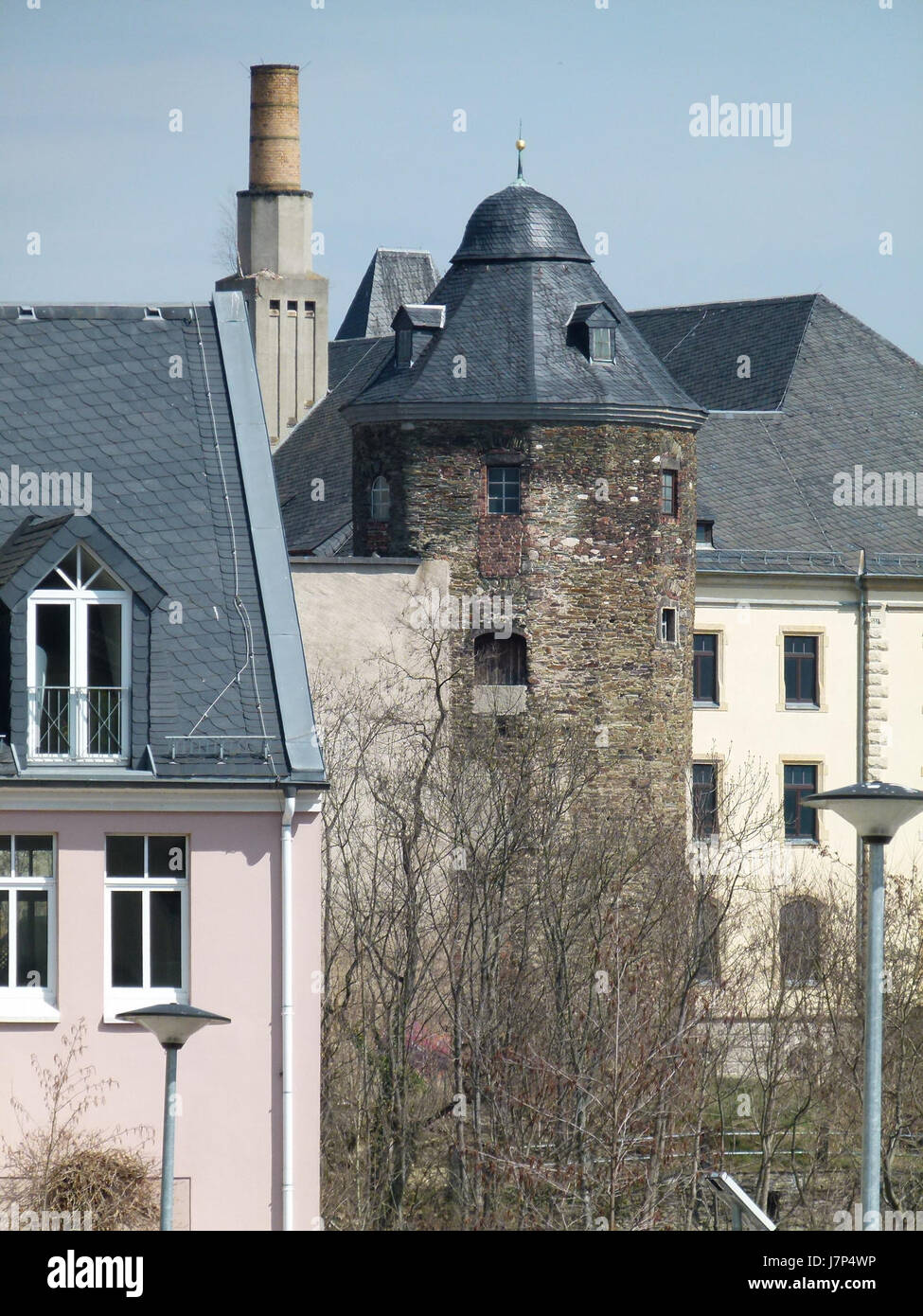 16eckiger Turm Schloss Plauen Stock Photo - Alamy
