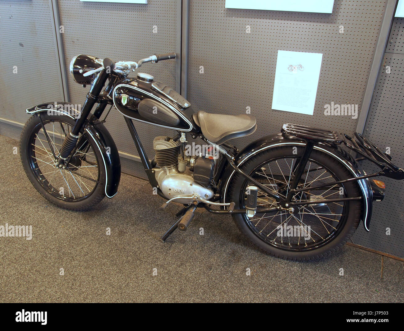 A 1952 DKW RT 125 W motorcycle, known for its lightweight design and ...
