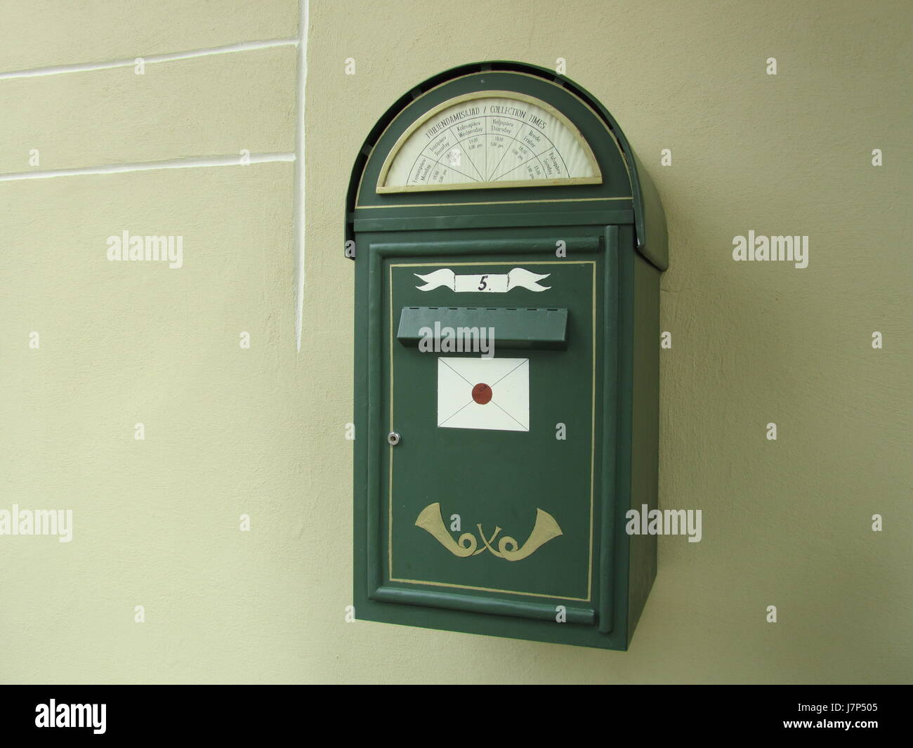 mailbox letter mail box coffers postcards mailboxes estonia post mailbox letter Stock Photo - Alamy