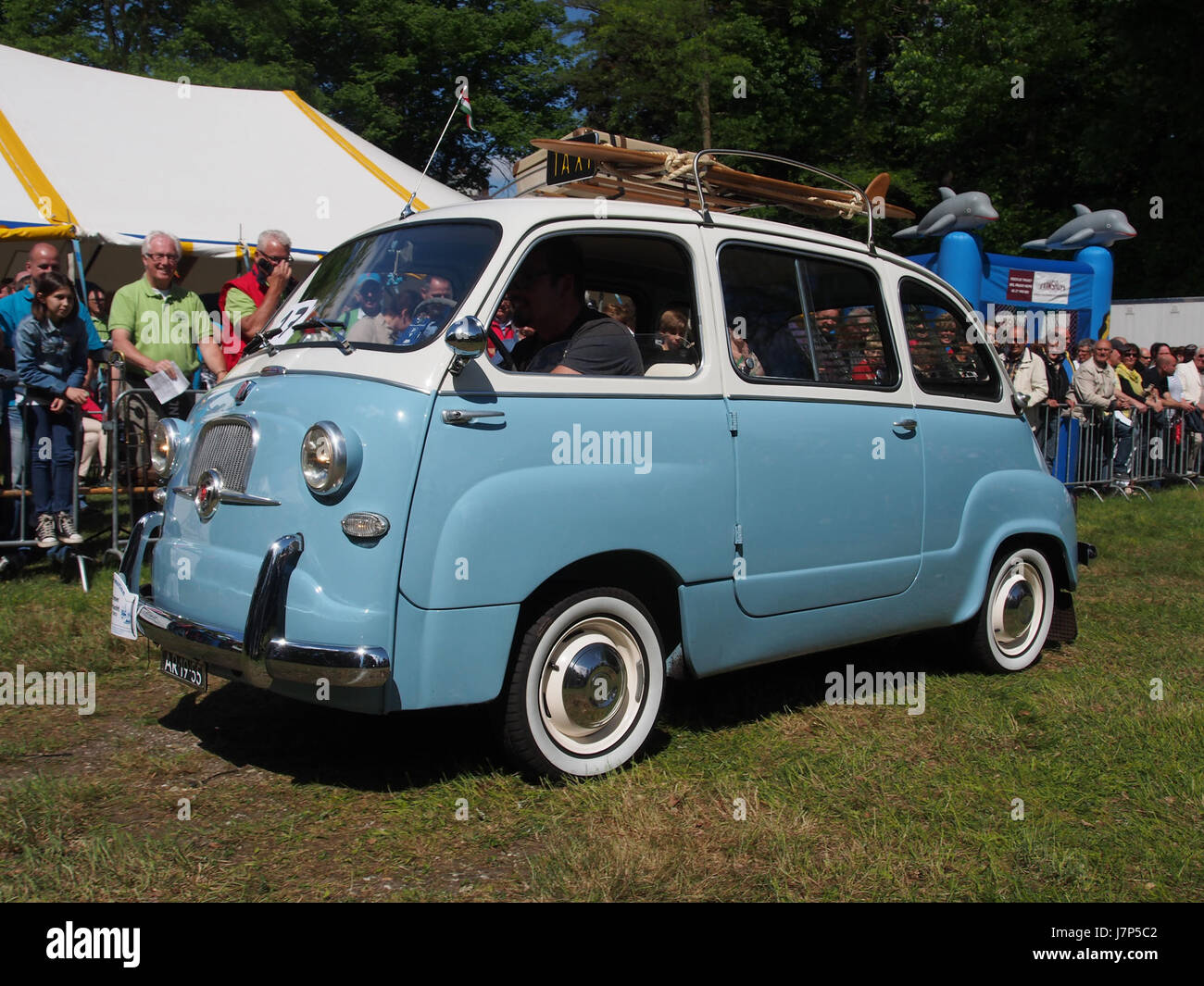 The 1957 FIAT Multipla Taxi, an iconic vehicle of its time, stands out ...