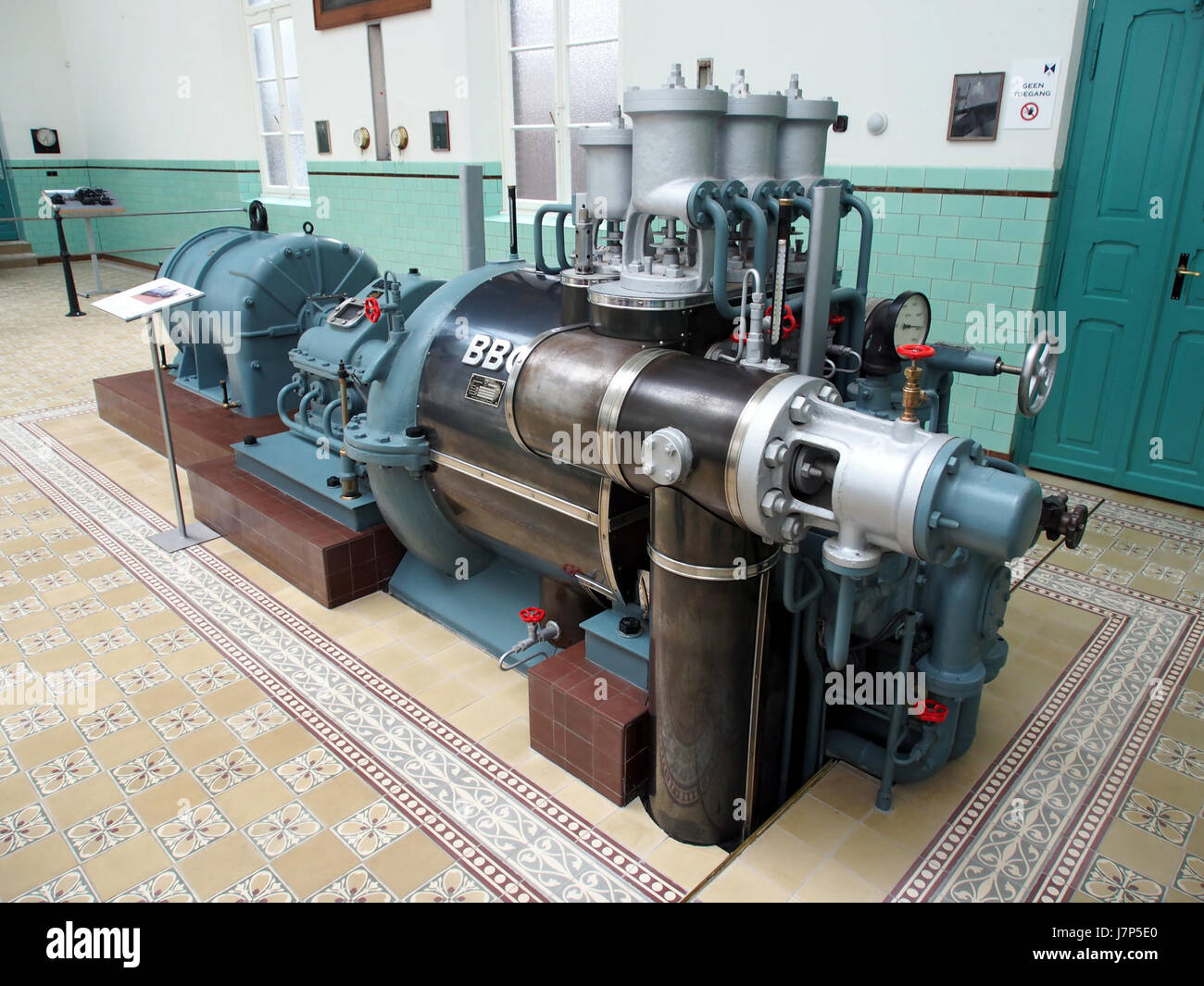 1956 Brown Boveri Corporation (BBC) Mannheim, Steam turbine at the ...
