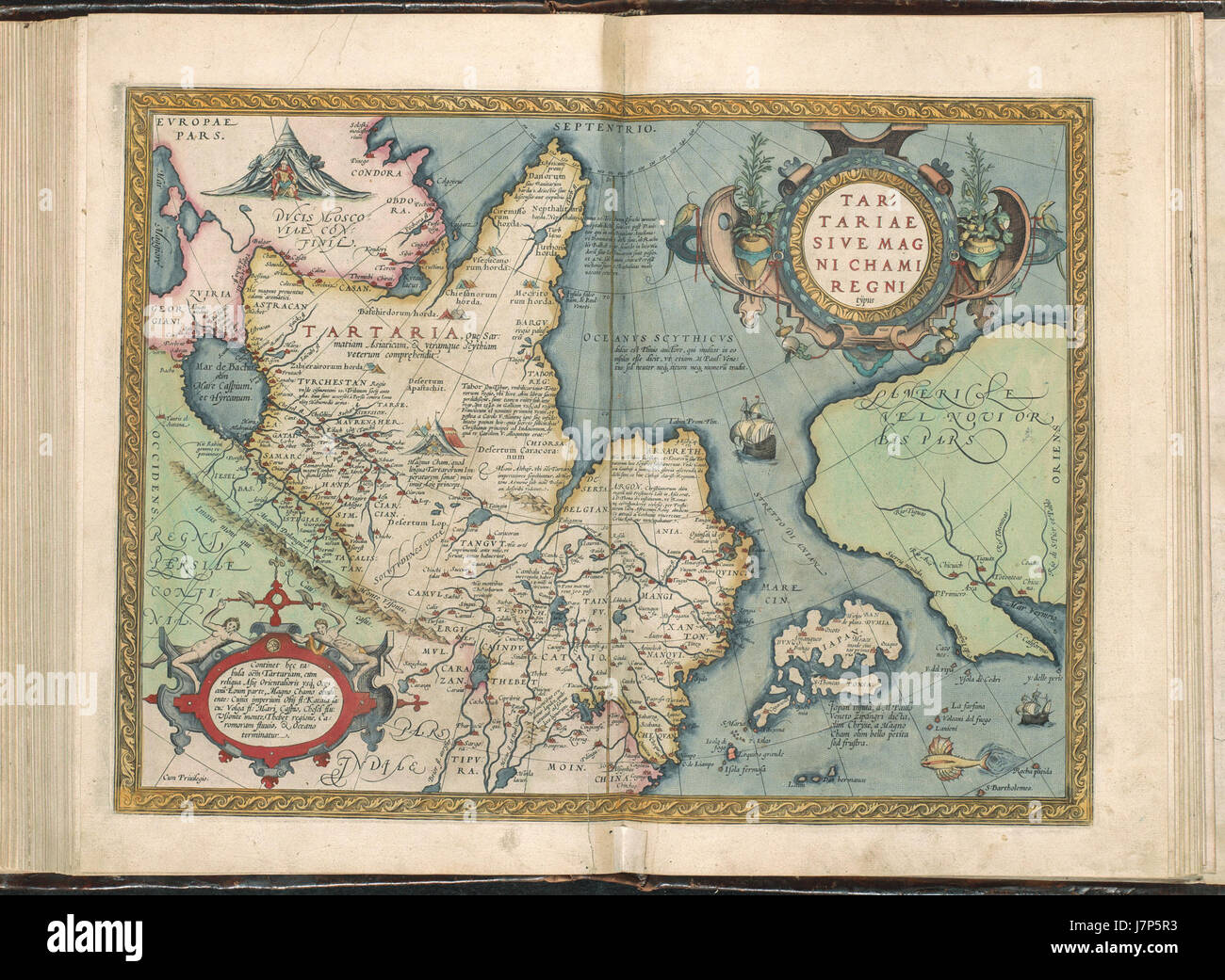 This title refers to an atlas by Ortelius, a Flemish cartographer from ...