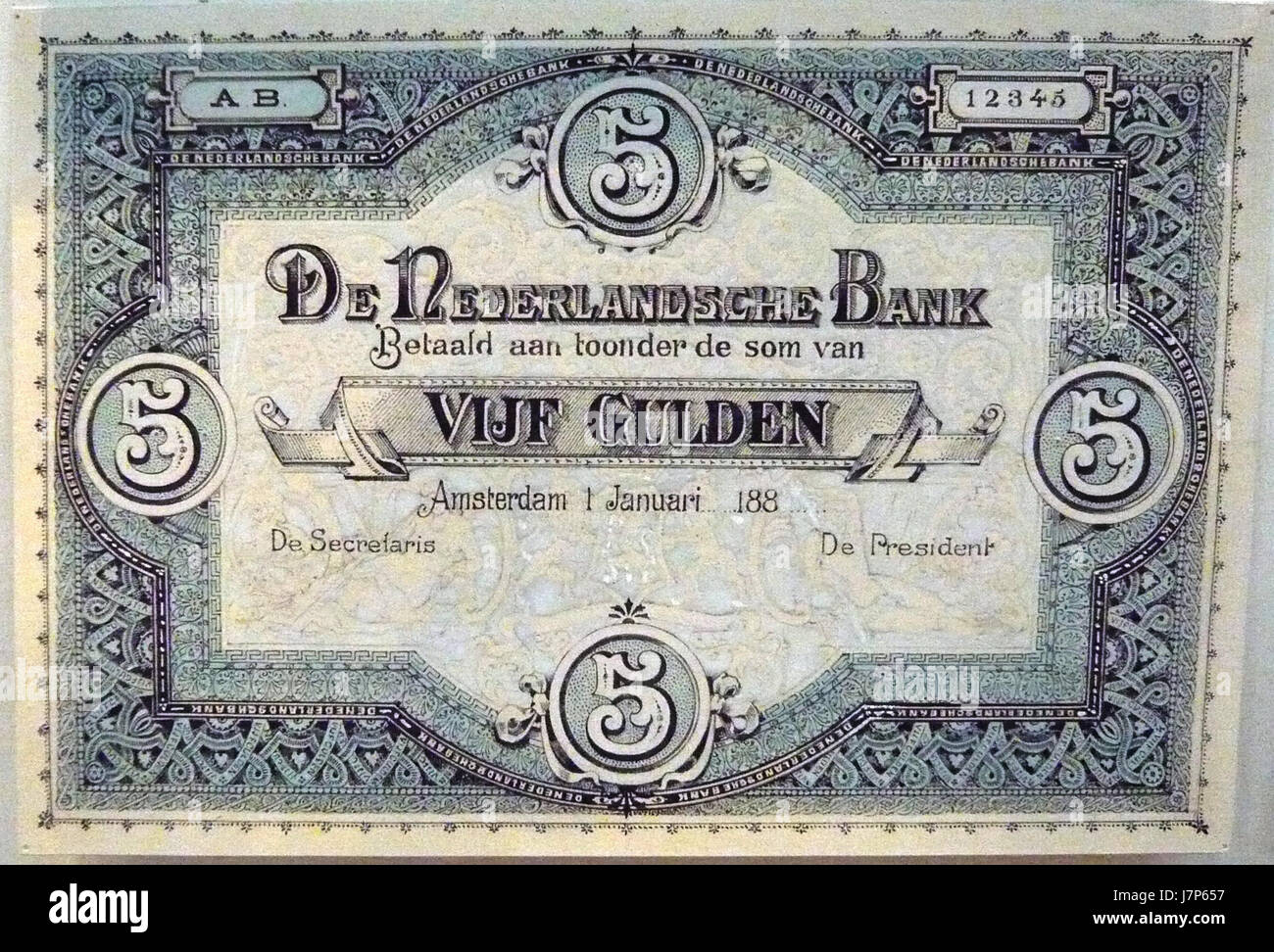 Banknote 5 guilders 188x Stock Photo - Alamy