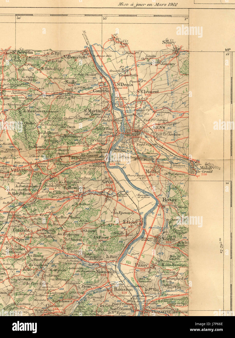 Sens map hi-res stock photography and images - Alamy