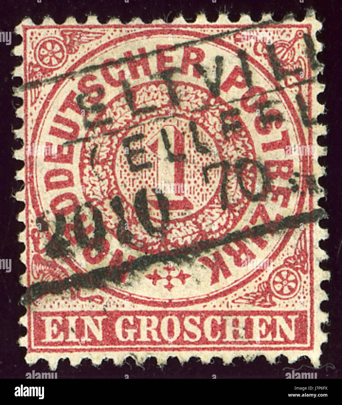 A historical postal document from 1870, marked with the NDPB, Mi16, and ...
