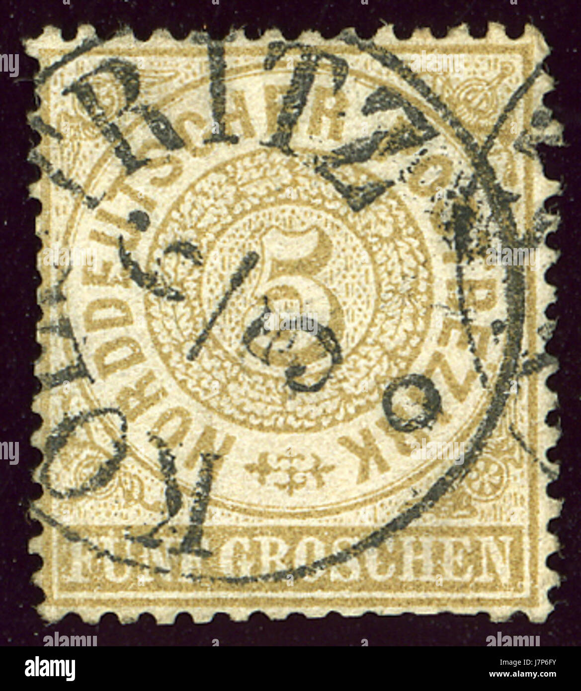 1869 NDPB 5gr Mi18 Koestritz File0179 Stock Photo - Alamy