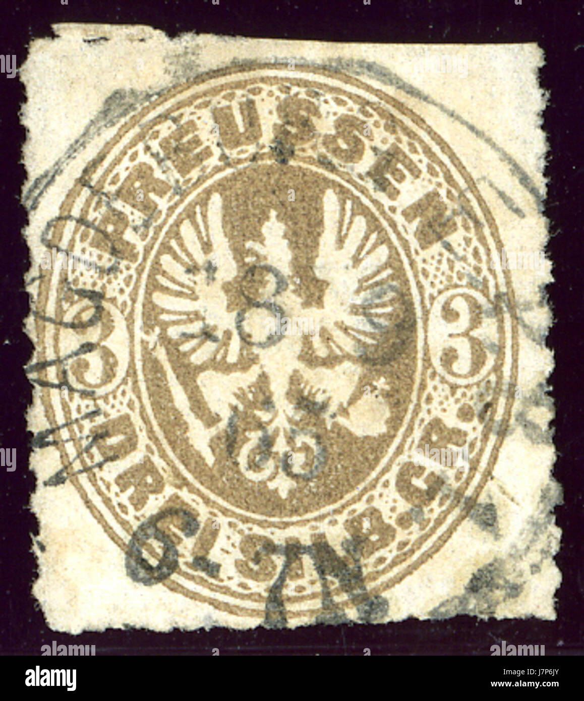 The 1865 Preussen 3-Sgr stamp depicts an important historical period in ...