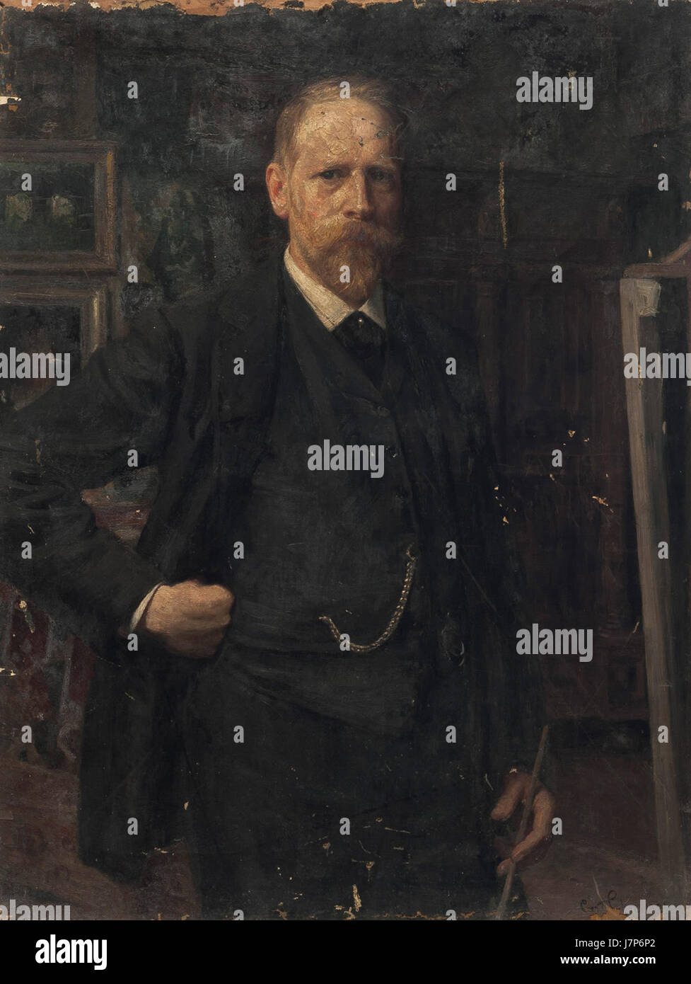 Carl Rudolph Sohn's 1894 painting measures 84x112 cm. Sohn was a ...