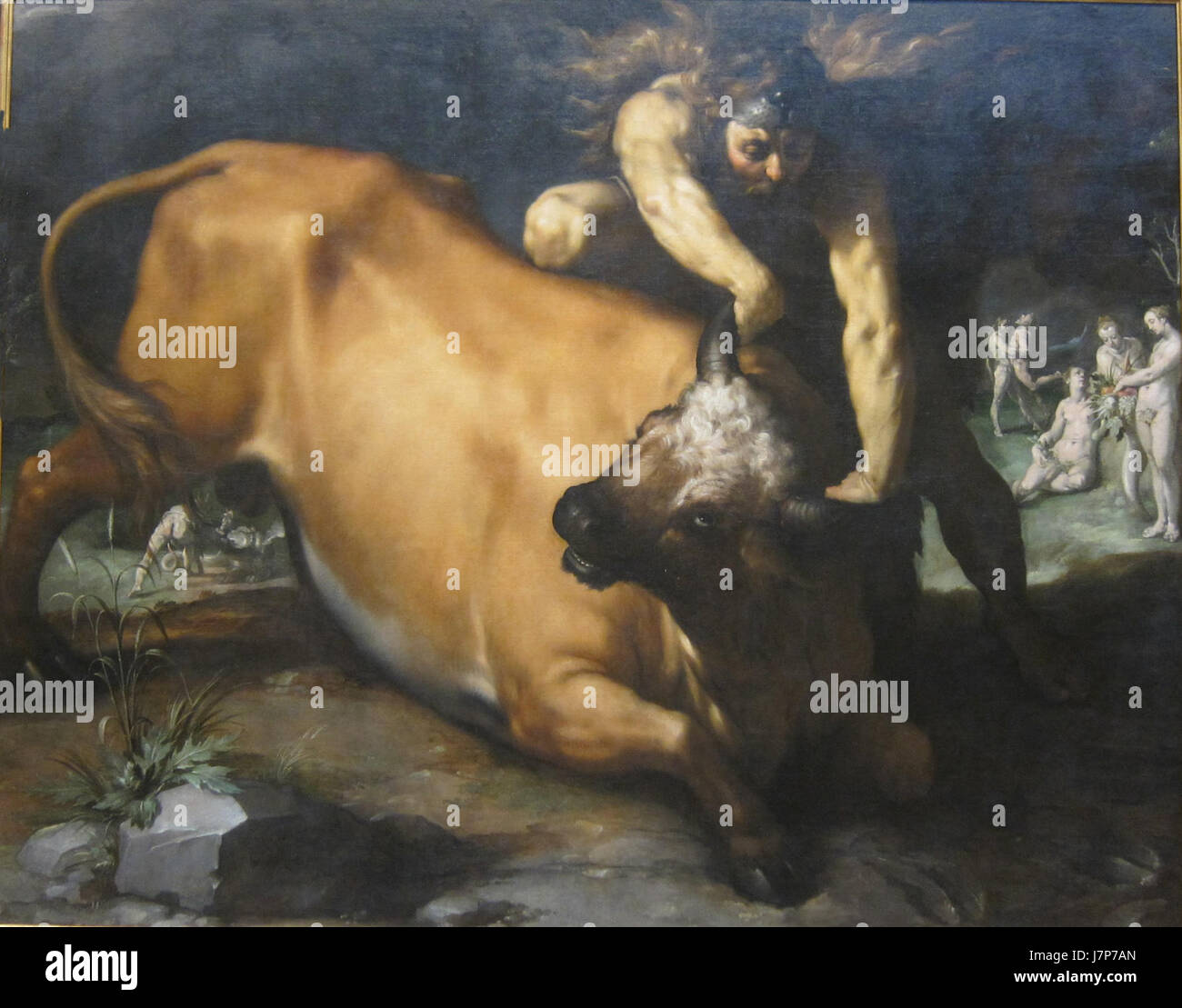 'Hercules and Achelous', a painting by Cornelis Cornelisz. van Haarlem ...