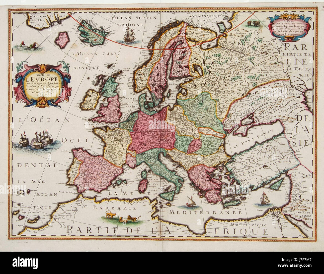 The 1627 Europa map by Bertius is a significant historical ...