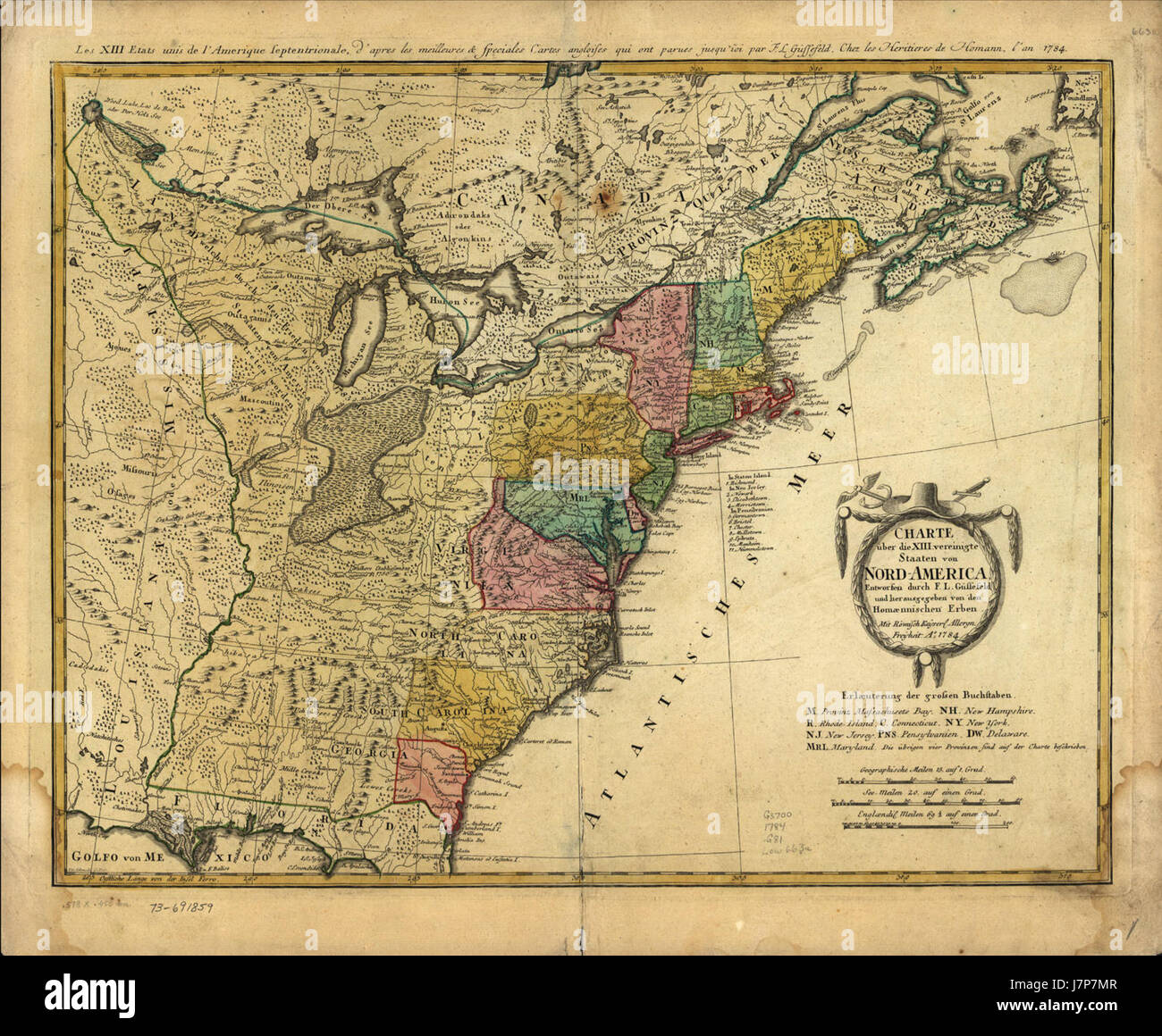 13 states map hi-res stock photography and images - Alamy
