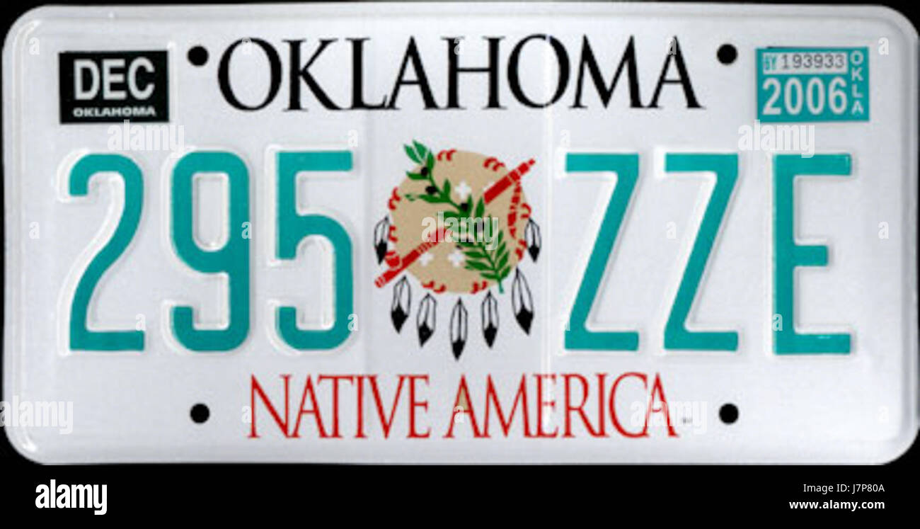 2006 Oklahoma License Plate Stock Photo - Alamy
