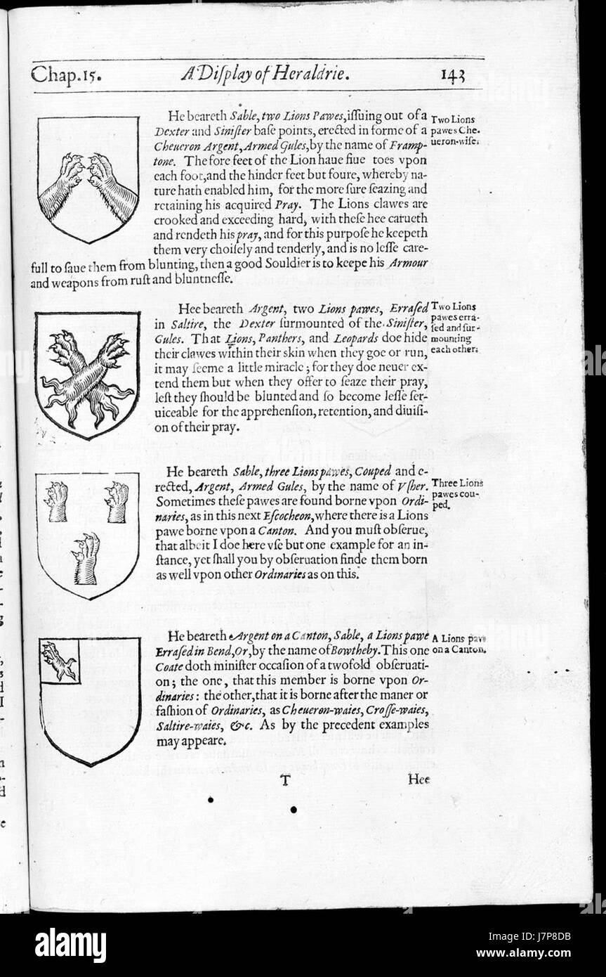 'A Display of Heraldrie' is an early text on heraldry printed in London ...