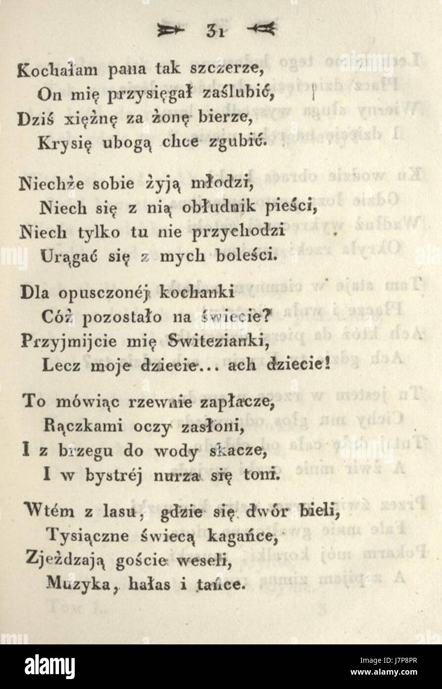 This is a reference to a work titled 'Poezye' by the famous Polish poet ...