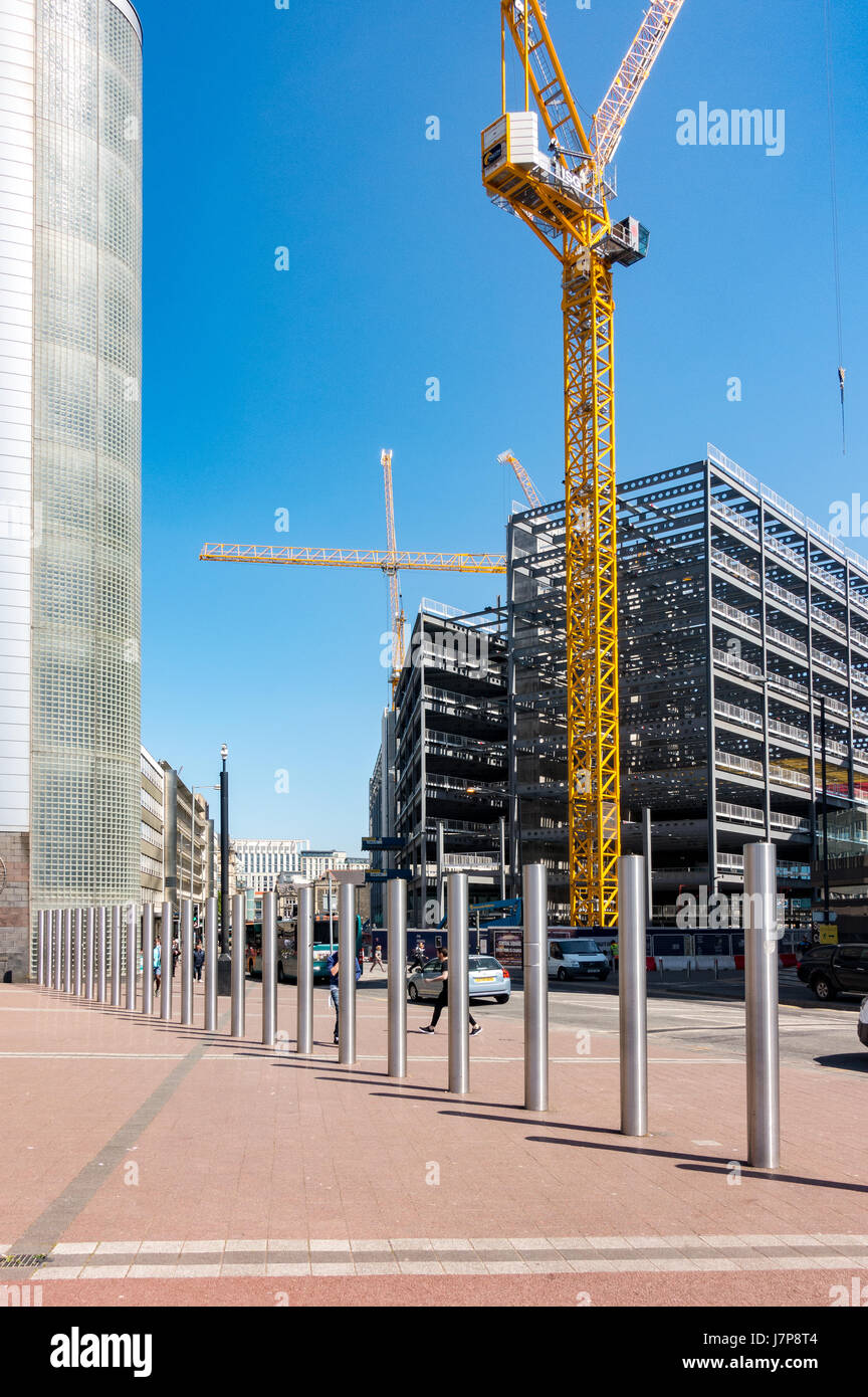 Cardiff, Central Square redevelopment Stock Photo - Alamy