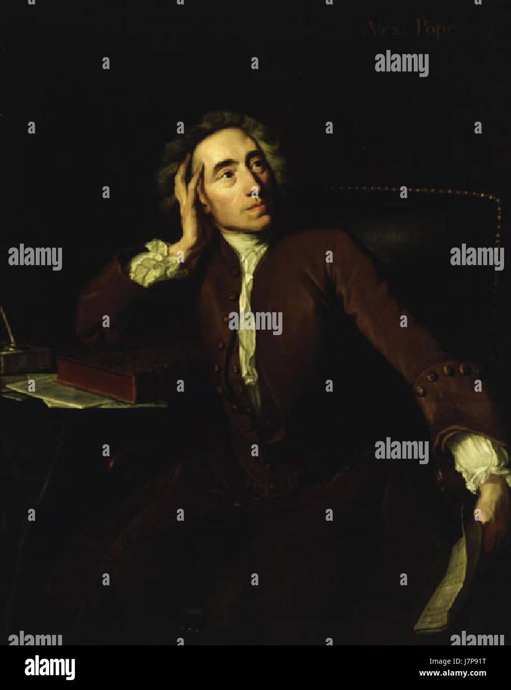 Alexander Pope's portrait large Stock Photo - Alamy