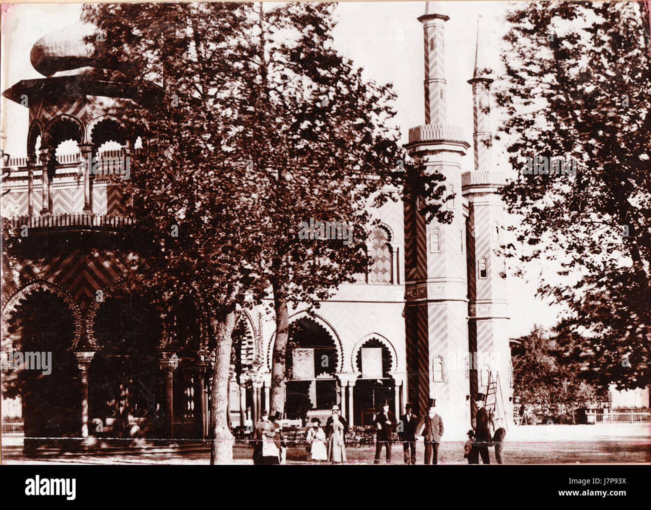 The Alhambra, as depicted in the 1865 work by Neuhaus, showcases the ...