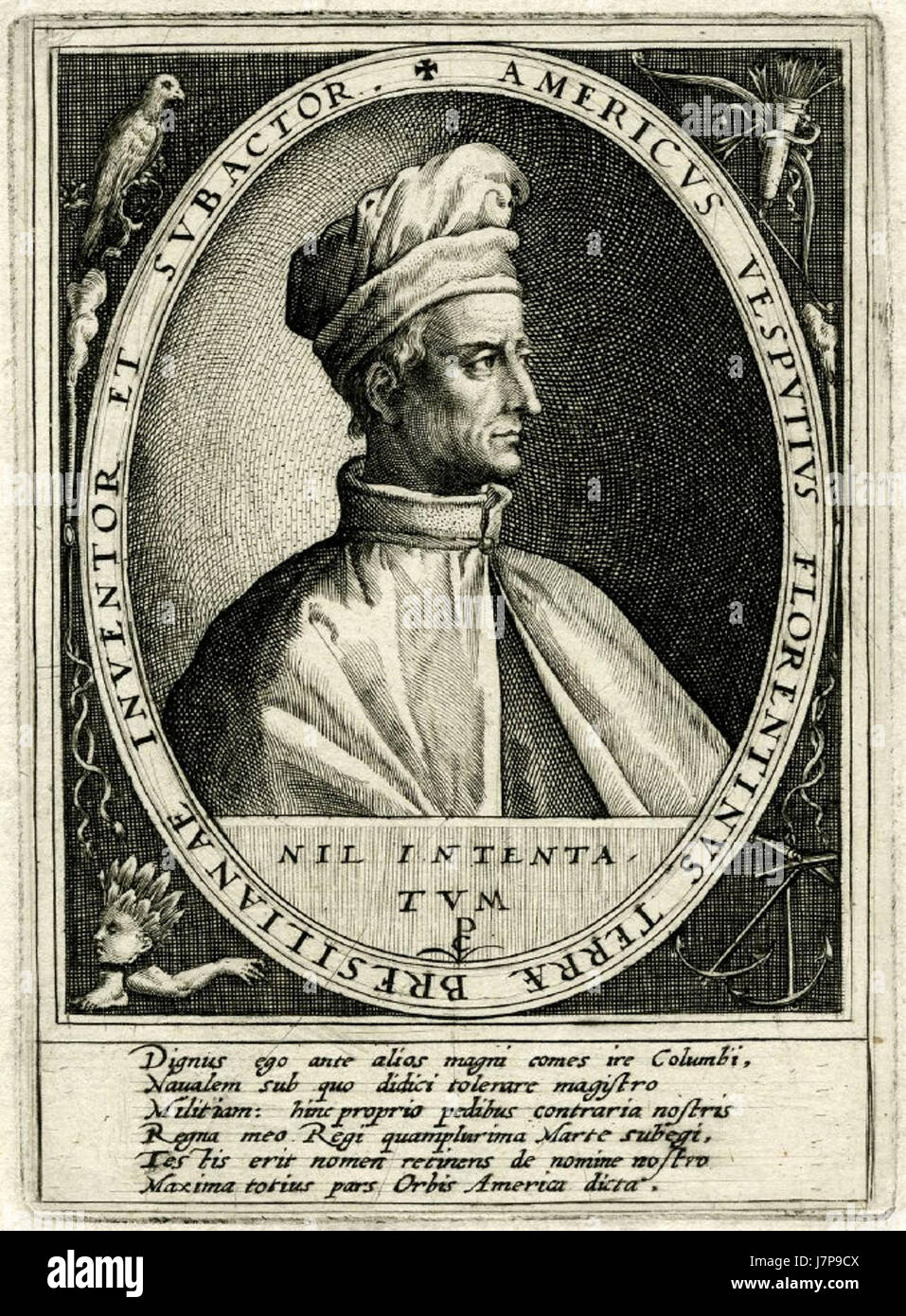 Amerigo Vespucci, an Italian explorer and navigator, is often depicted ...