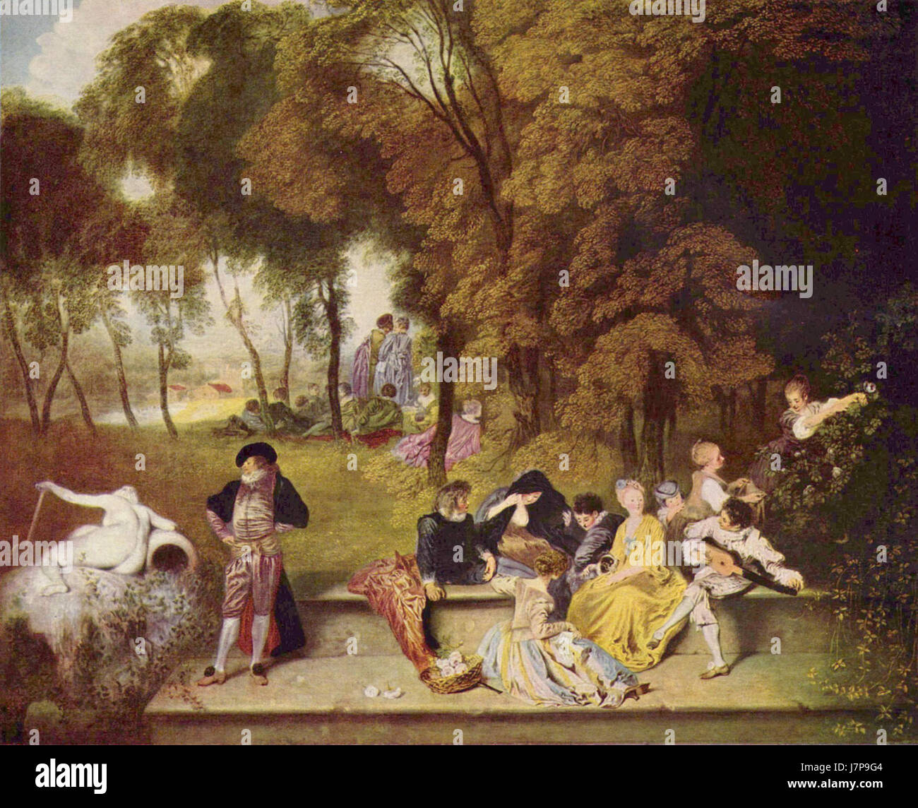 Antoine Watteau, a French Rococo painter, is known for his delicate and ...