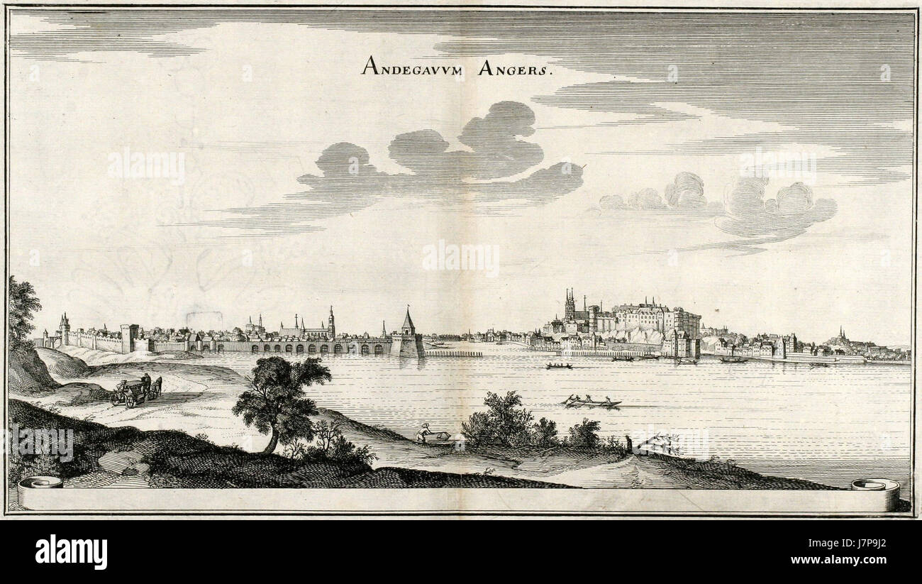 Angers map hi-res stock photography and images - Alamy