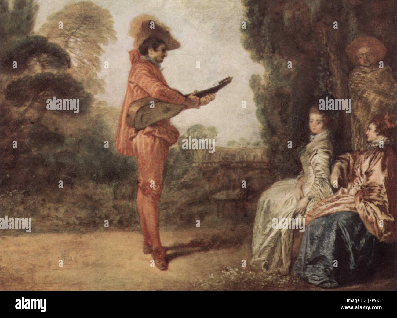 Antoine Watteau, a French Rococo painter, is known for his delicate and ...