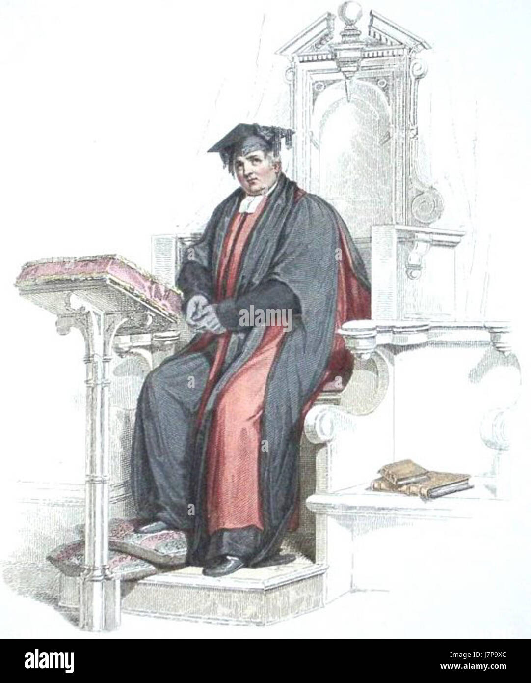 This aquatint illustration depicts a doctor of divinity from the ...