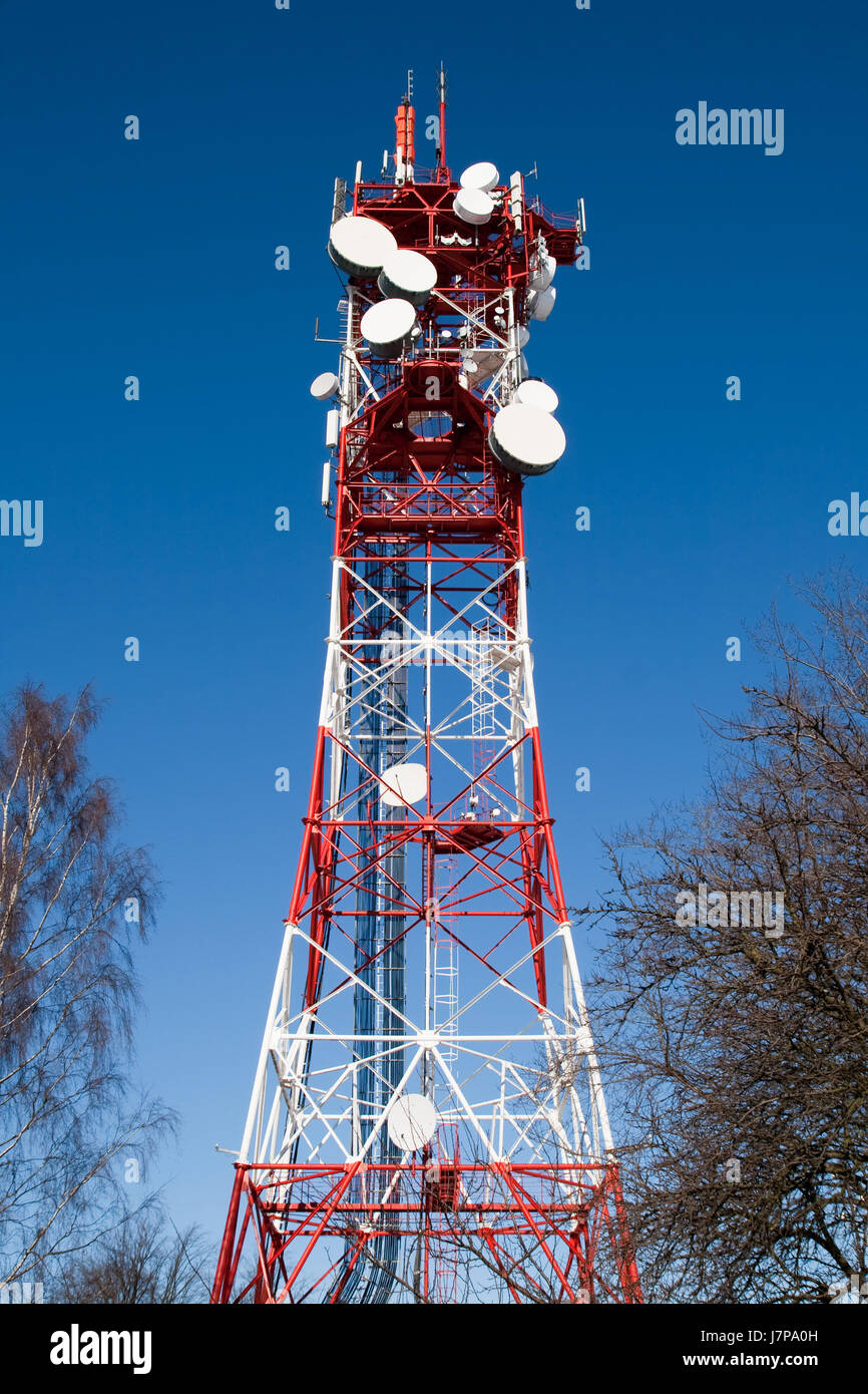tower antenna sign signal blue tower technical future new waves stream ...