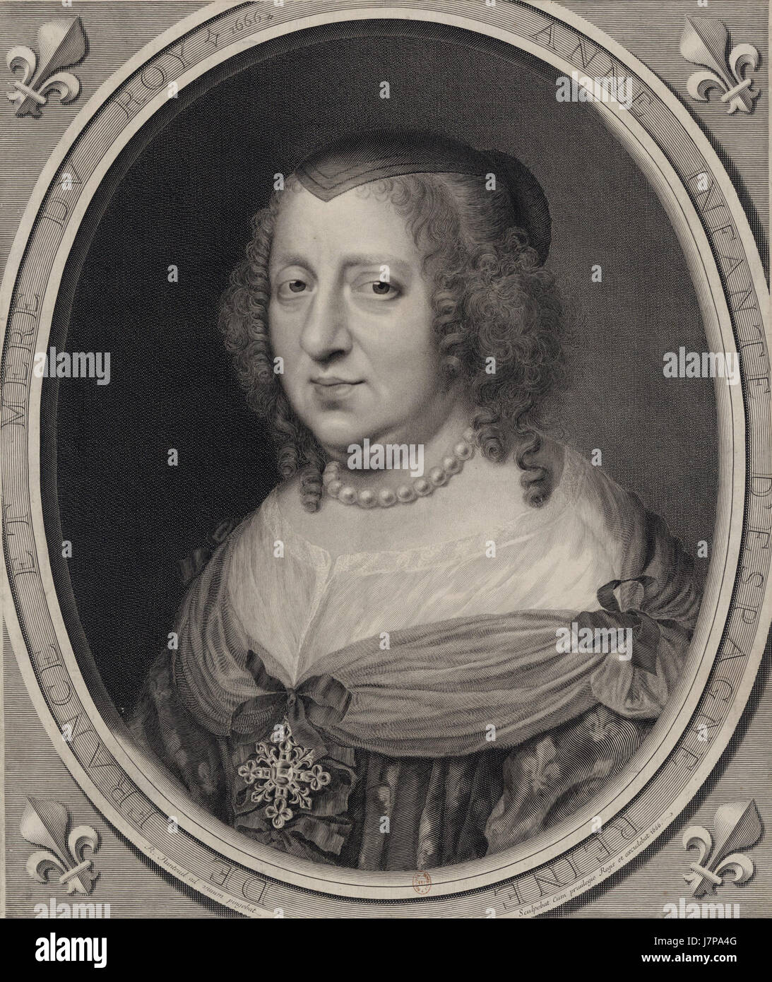 This portrait of Anne of Austria, Queen of France, was created by the ...
