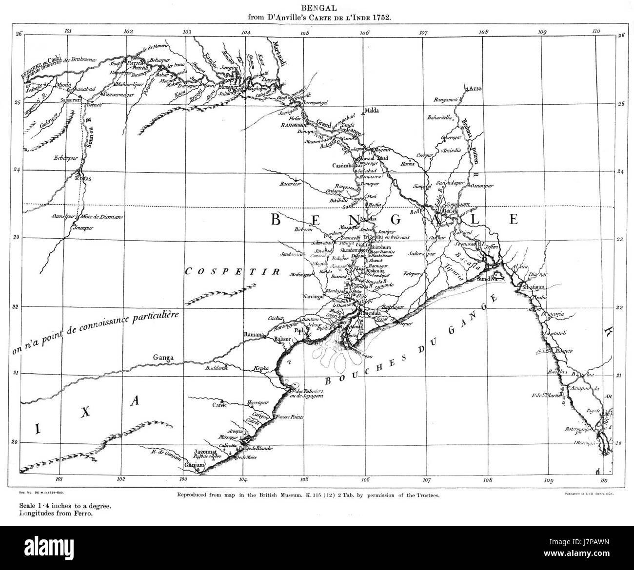 Old bengal map hi-res stock photography and images - Alamy